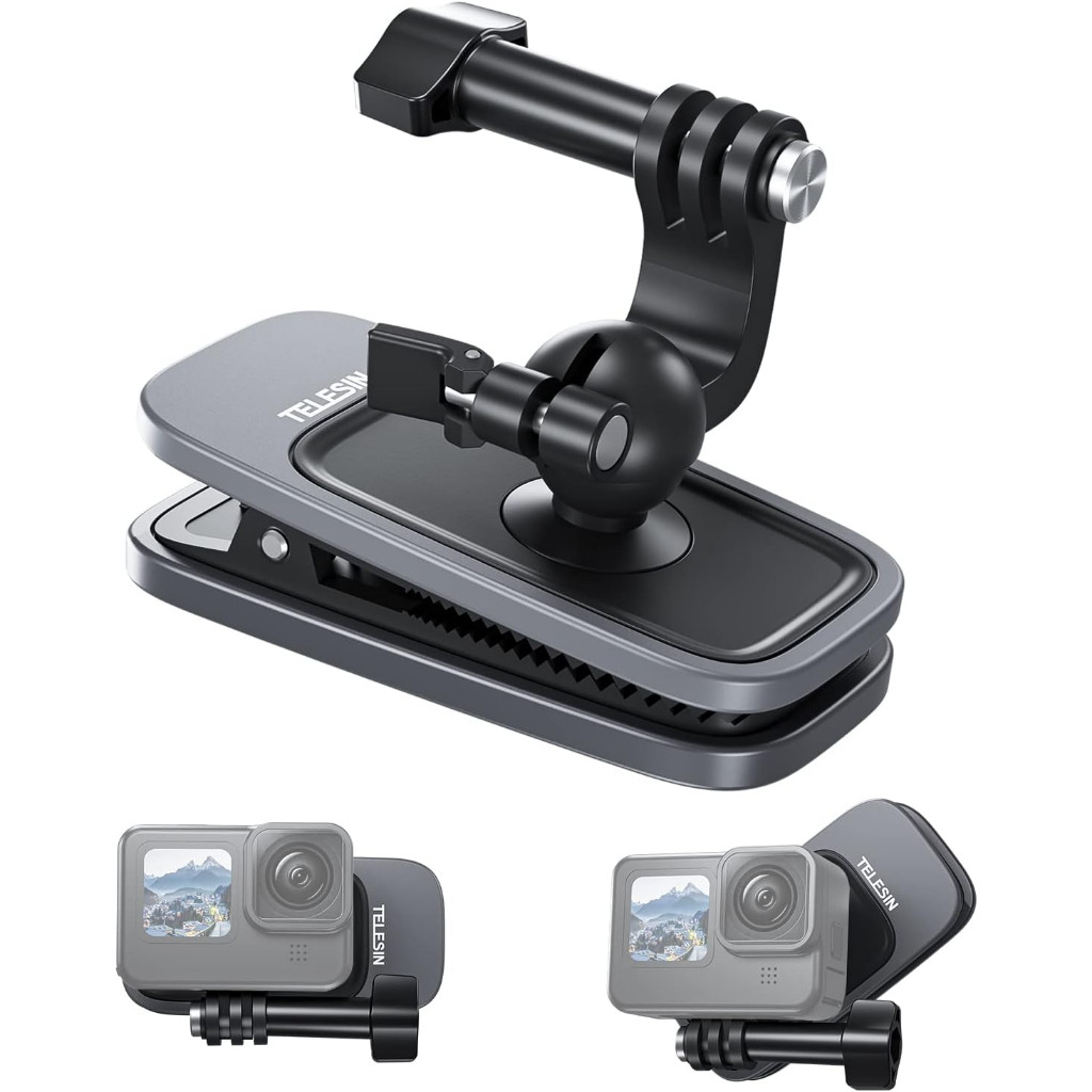360 Ball Head Backpack Mount Swivel Clip for GoPro Insta360 | 蝦皮購物