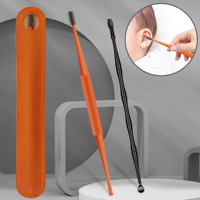 Portable Spiral Soft Silicone Ear Wax Cleaner Cleaning Stick | 蝦皮購物