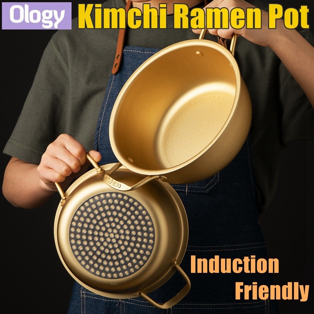 Korean Kimchi Instant Ramen Noodle Pot Ramyun Gold Aluminum | 蝦皮購物
