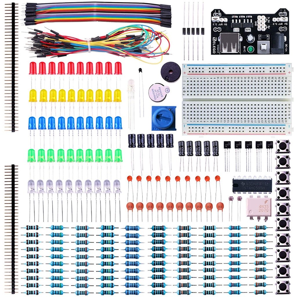 Electronics Component Fun Kit Basic Starter Set with 830 tie | 蝦皮購物