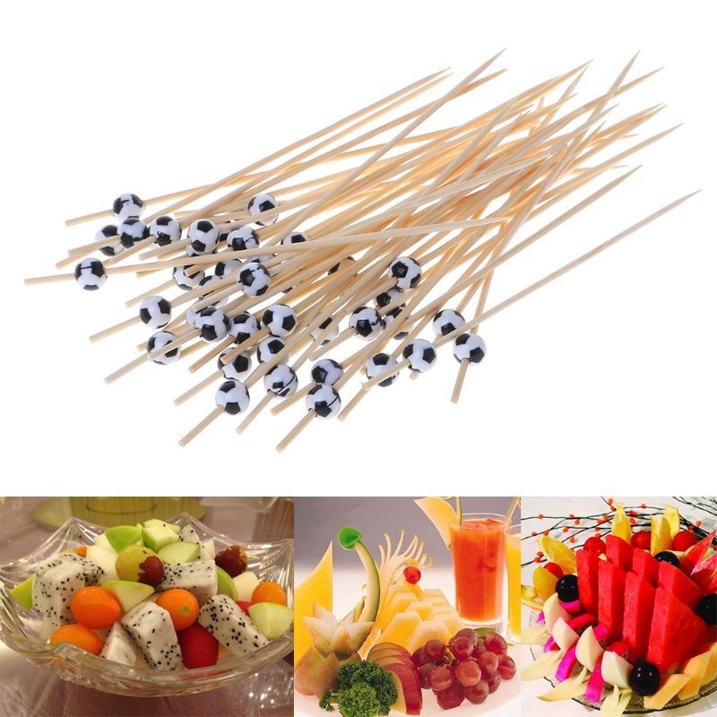 100pcs Football Soccer Food Picks Dessert Buffet Fruit Salad | 蝦皮購物