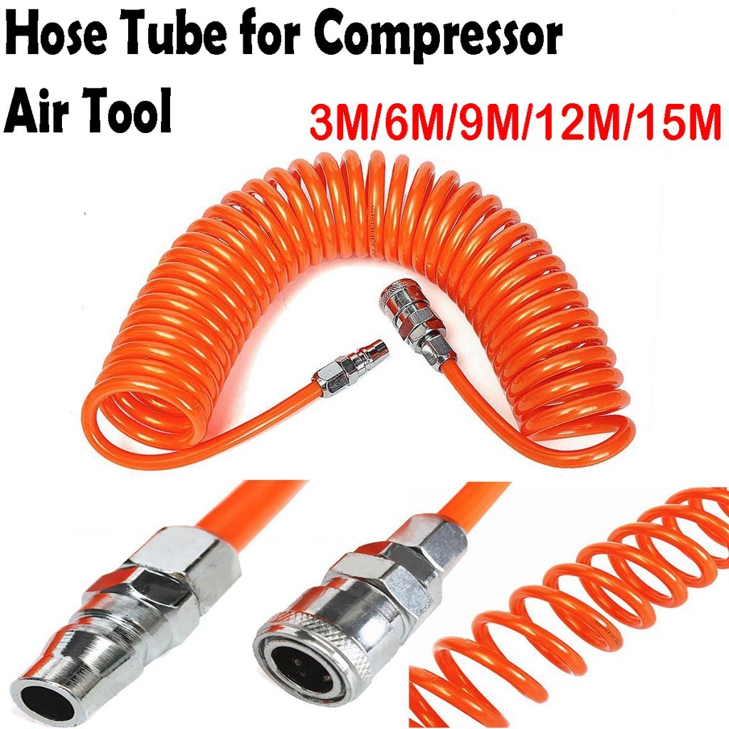 9M 12M PU Air Compressor Hose Tube Flexible PU Recoil Hose T | 蝦皮購物