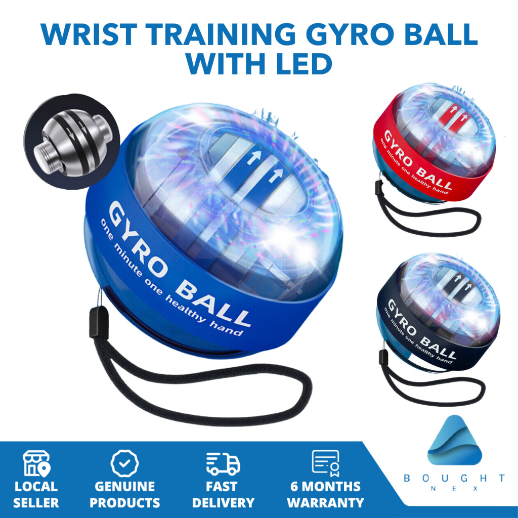 Powerful Wrist Trainer Ball Exercise Gyro Ball LED Lights En | 蝦皮購物