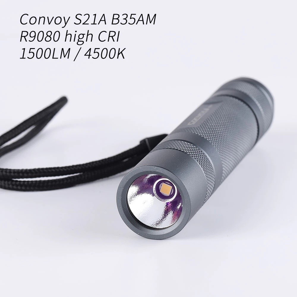 Convoy S21A with B35AM R9080 high CRI 4500K 1500LM, 12groups | 蝦皮購物