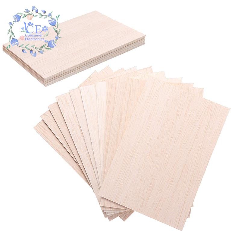 15 Pack Unfinished Wood Sheets,Balsa Wood Thin Wood Board fo | 蝦皮購物