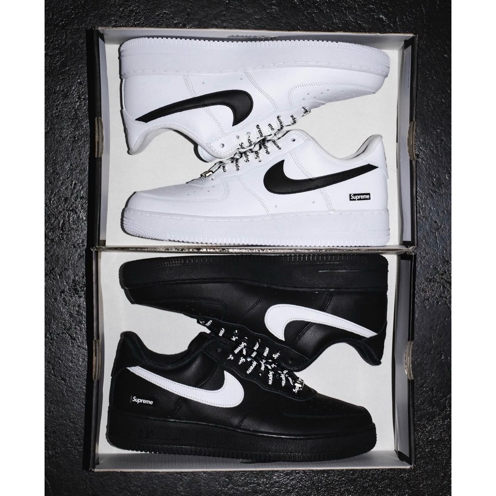 聯名SUPREME X NIKE AIR FORCE 1 LOW 黑白/白黑 CU9225-002-102 | 蝦皮購物