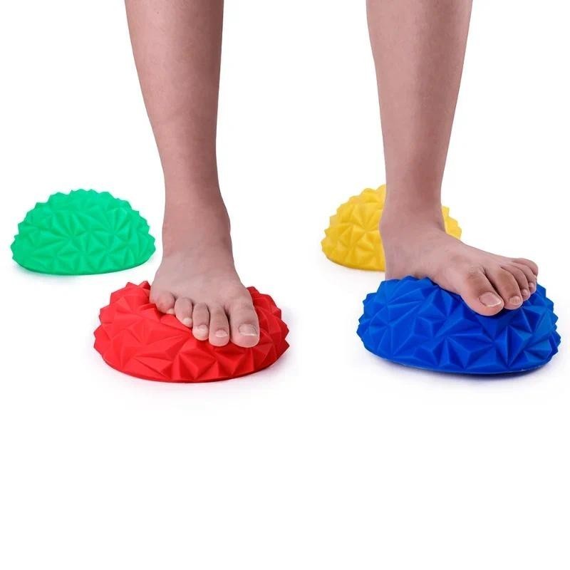 16cm Yoga Ball PVC Inflatable Massage Point Half Fit Ball Ba | 蝦皮購物