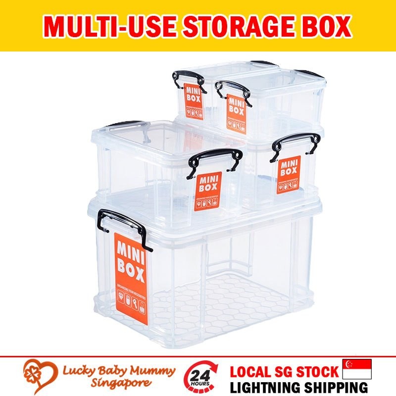 Transparent Multi-Use Mini Storage Box / Plastic Storage Con | 蝦皮購物