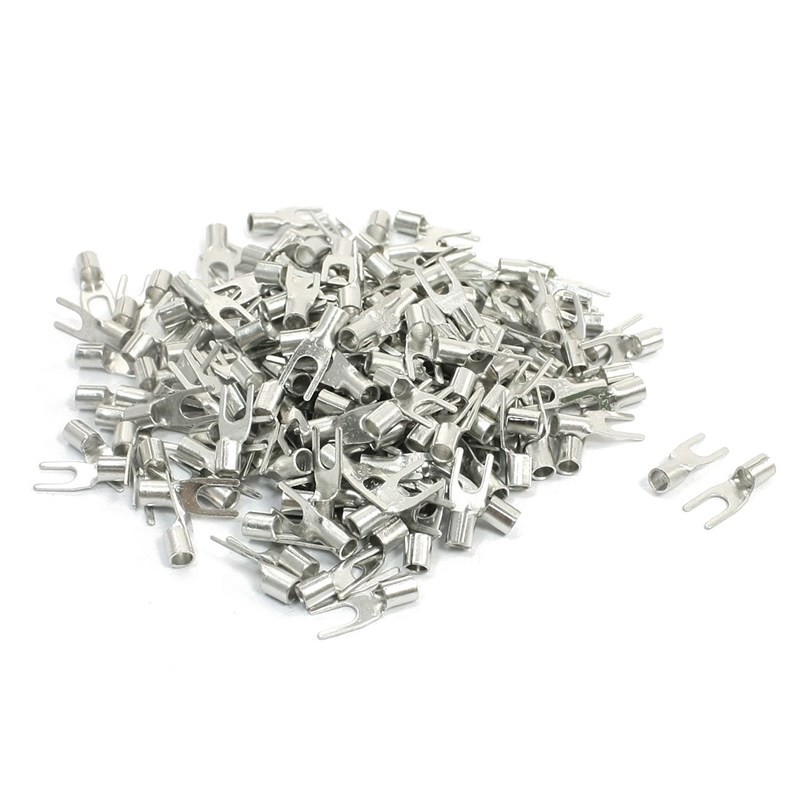 200Pcs SNBS2-4 AWG 16-14 Wire Connector Non Insulated Fork T | 蝦皮購物