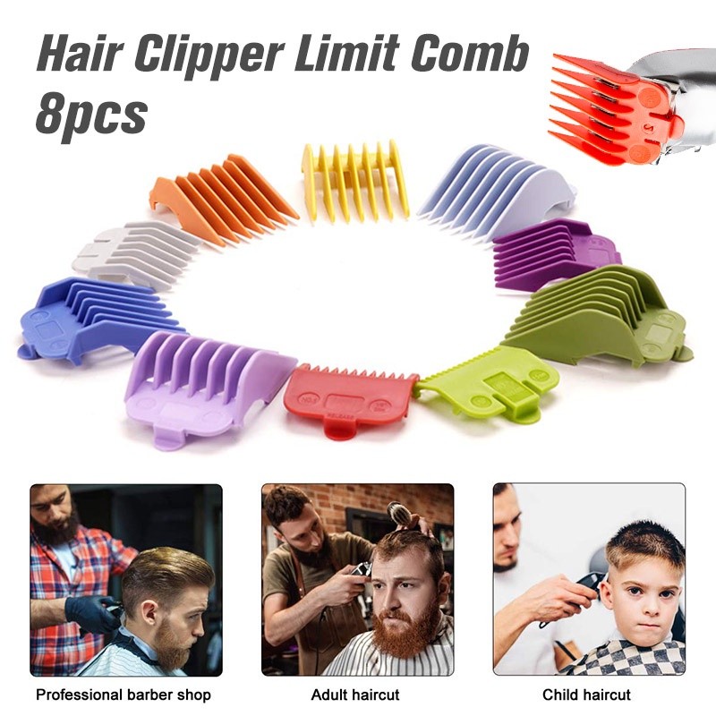 8PCS Universal Hair Clipper Limit Comb Hair Clipper Guide Co | 蝦皮購物