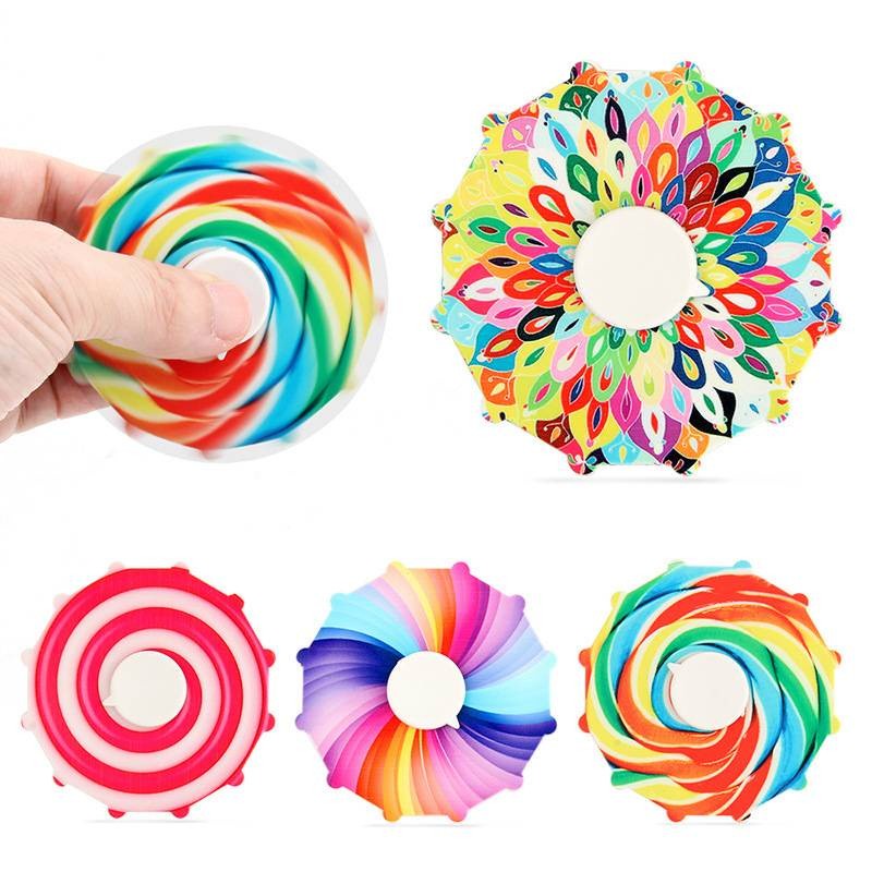 New Trend Candy Rainbow Fidget Hand Spinner Stress Relief To | 蝦皮購物