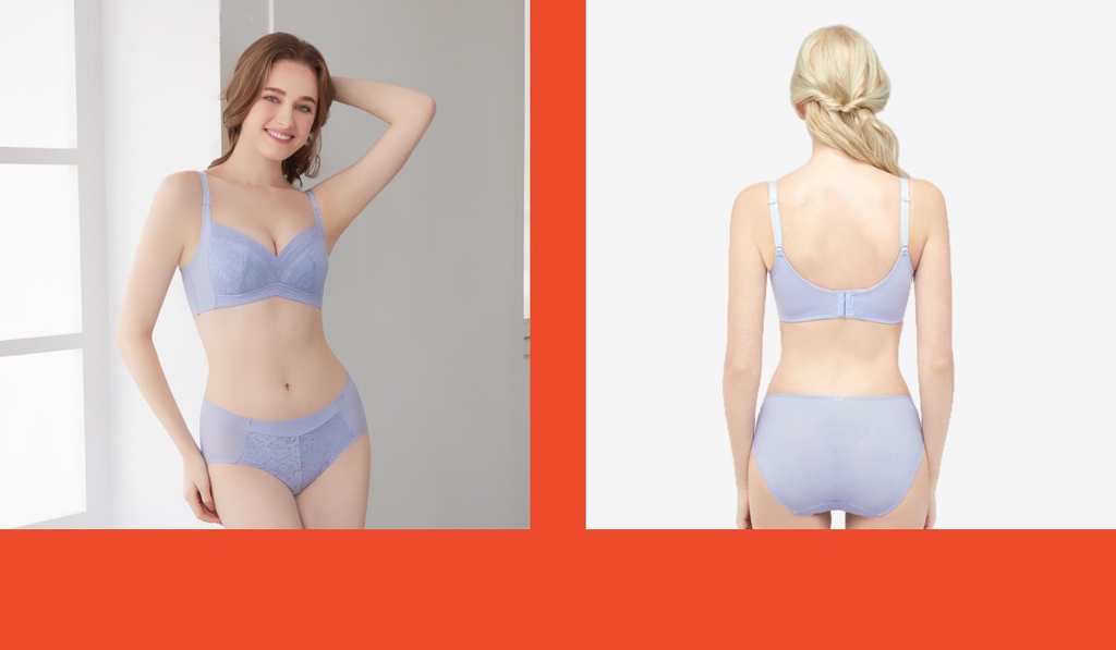 SWEAR 思薇爾 沁涼Bra系列 B-F罩 無鋼圈 蕾絲 包覆 女內衣 (紫繡球) | 蝦皮購物