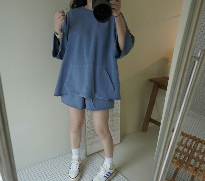 ★ 現貨 + 預購 ★韓國代購 RAWOO 正韓服飾 水洗 洗舊面料 寬袖 口袋 寬鬆 上衣 GVR（上衣區） | 蝦皮購物