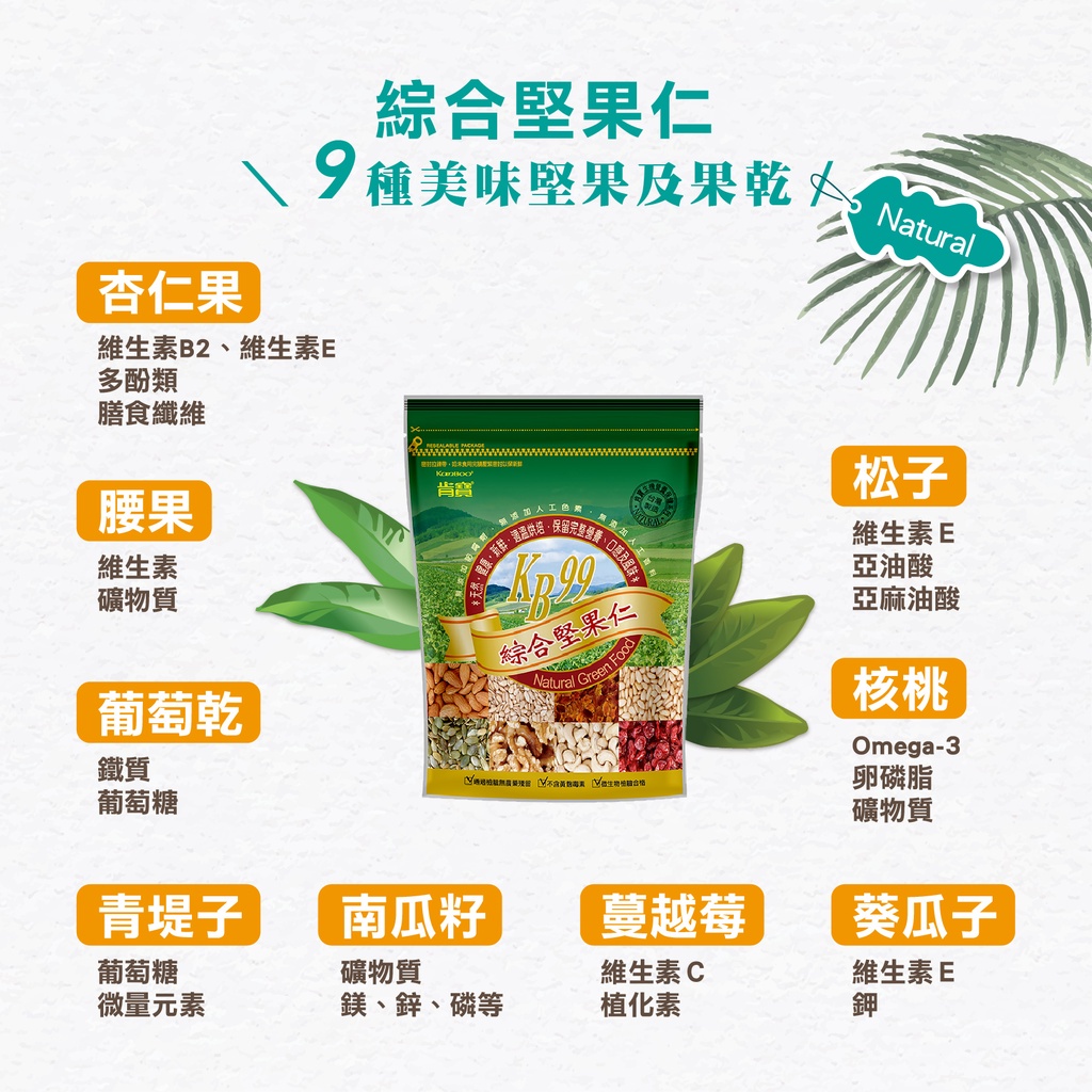 【肯寶KB99】綜合堅果仁 (250g) 多達9種堅果。非油炸 | 蝦皮購物