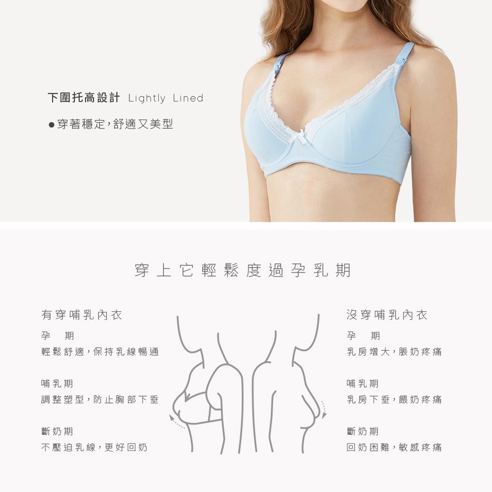 【Gennies 奇妮】啡藏珍品 咖啡紗深V哺乳內衣-條紋灰(GA37) | 蝦皮購物