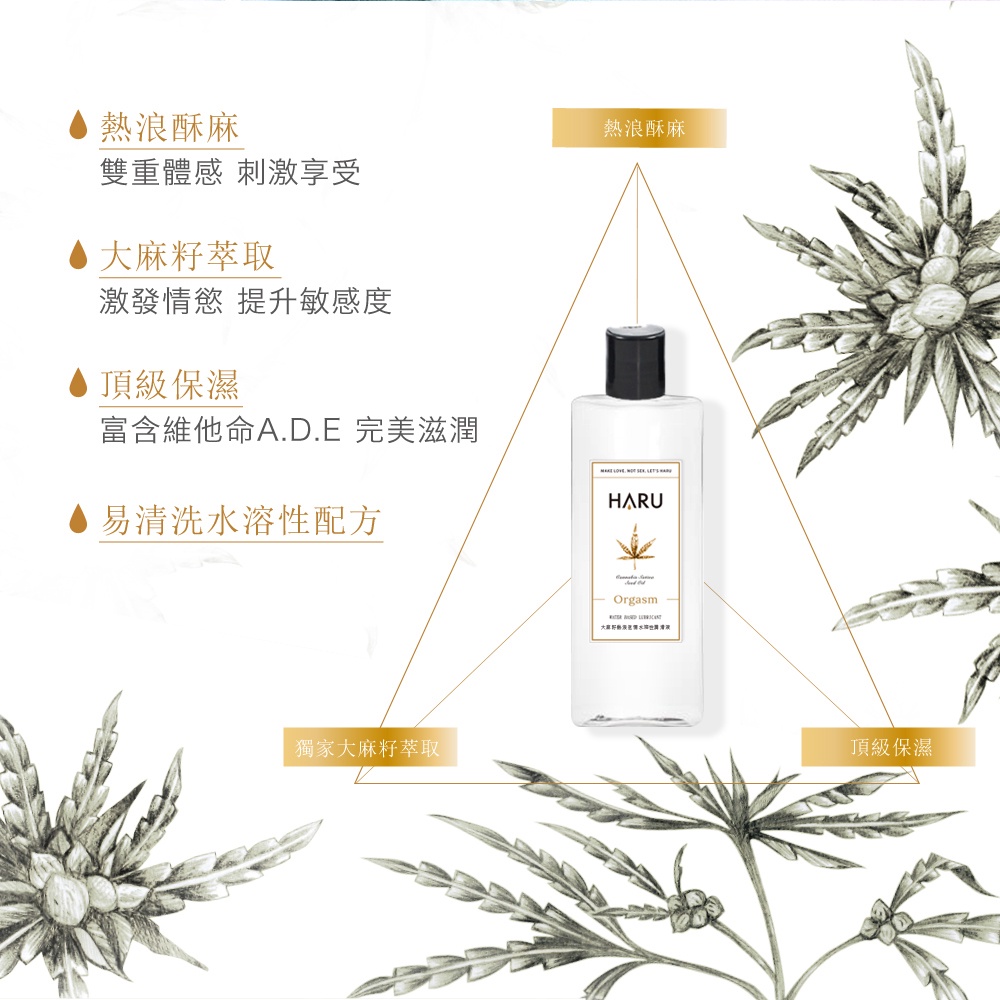 HARU ORGASM 大麻籽萃取 熱感水性潤滑液 3ml隨身包 Dr.情趣 原廠正貨 熱感潤滑油 成人情趣精品 | 蝦皮購物