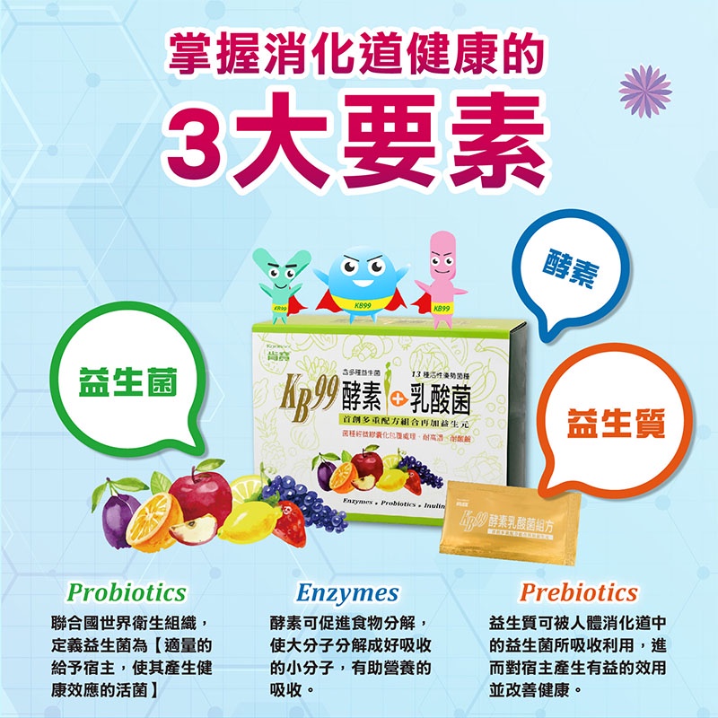 【肯寶KB99】酵素+乳酸菌 隨身包 (30入) 13種優勢菌種、消化順暢保健 | 蝦皮購物