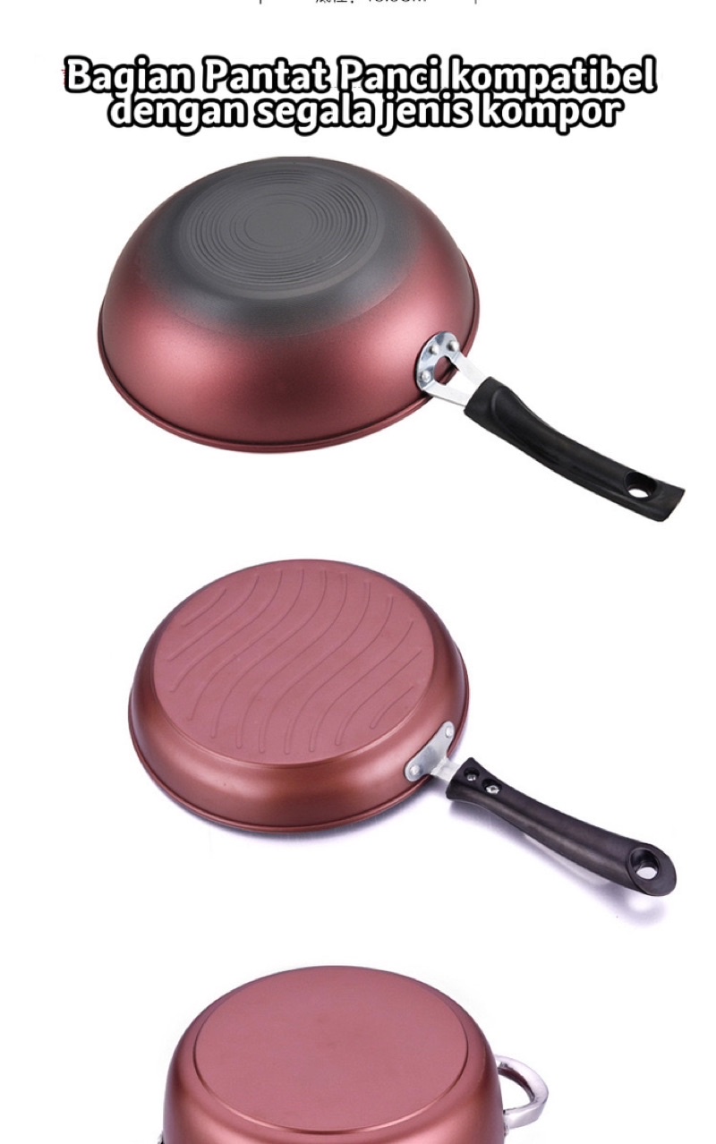 Set Panci Teflon Family Non Sticky Pan 3in1 少煙炒鍋煎鍋湯鍋加厚不沾鍋組鍋具 | 蝦皮購物