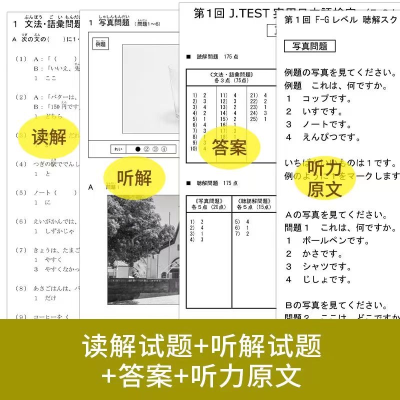最新『2023』年真題新JTEST實用日本語檢定考試大綱A-C級DE級FG級jtest | 蝦皮購物