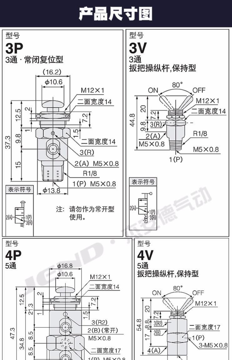 TAC氣動鈕子閥TAC-3V 3P 3S 4V 4P TAC2-31V 31P 41V 41P機械閥 可開票 | 蝦皮購物