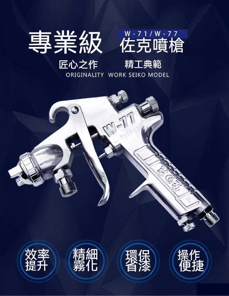 日本佐剋W-71 W-77噴槍 傢具汽車高霧化氣動油漆槍裝修塗料噴漆 噴漆槍 氣動工具 傢俱汽車油漆噴塗 噴繪 噴槍 | 蝦皮購物
