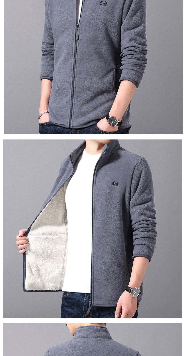 羊羔絨外套 搖粒絨 男士外套 春秋季 中青年加絨 加厚 保暖拉鏈衛衣 休閒款夾剋男 | 蝦皮購物