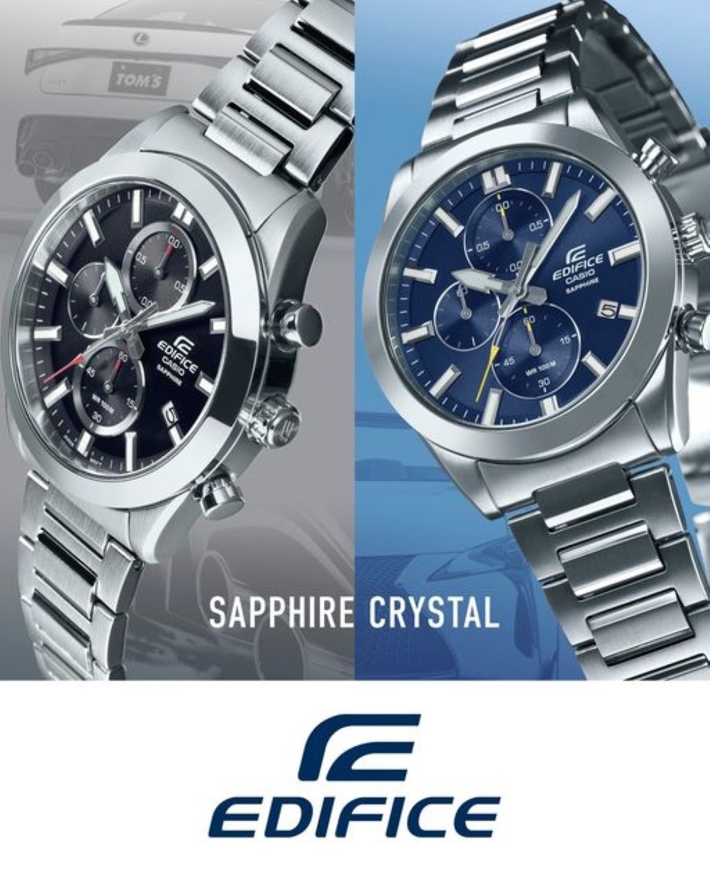 CASIO 卡西歐 EDIFICE 經典款 三眼計時腕錶 41mm / EFB-710D-2AV | 蝦皮購物