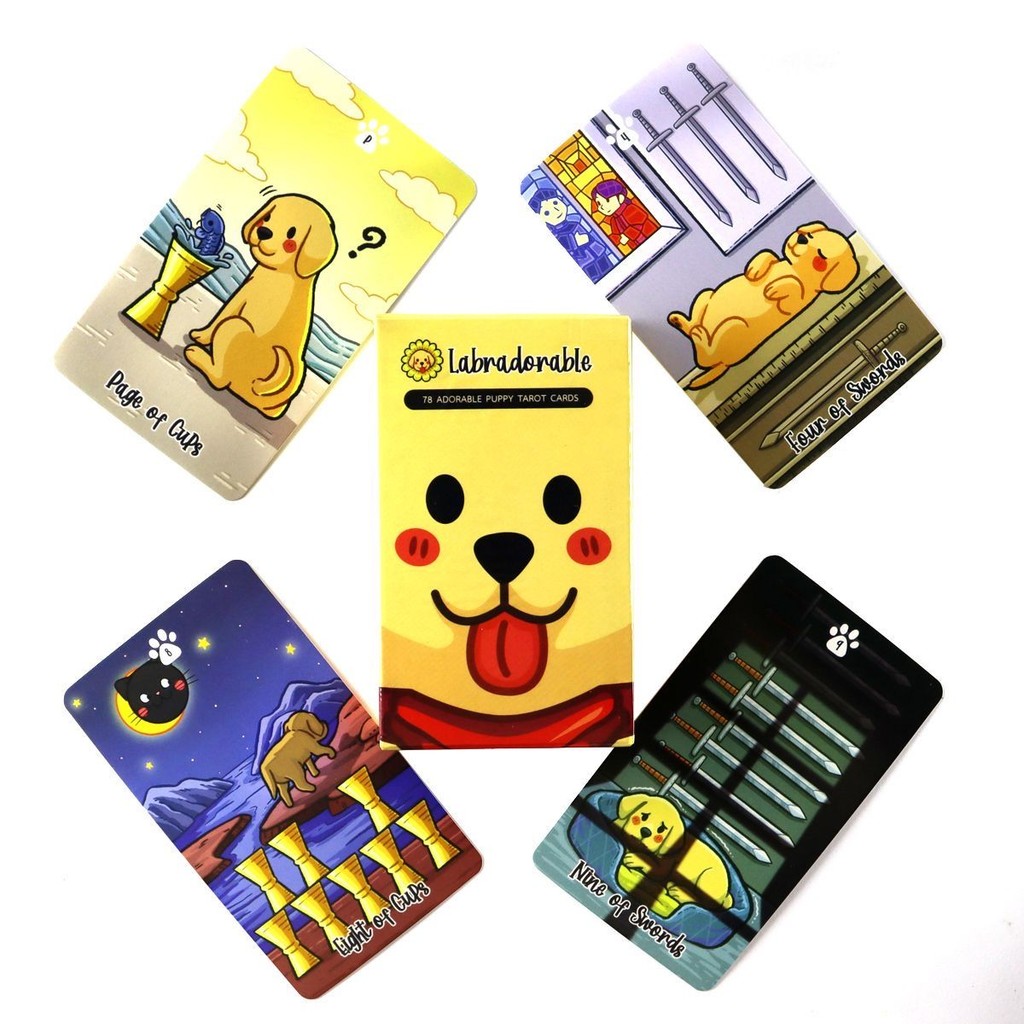 拉布拉多可愛小狗Labradorable Tarot韋特卡牌塔羅taluo神諭桌遊 DUAE | 蝦皮購物