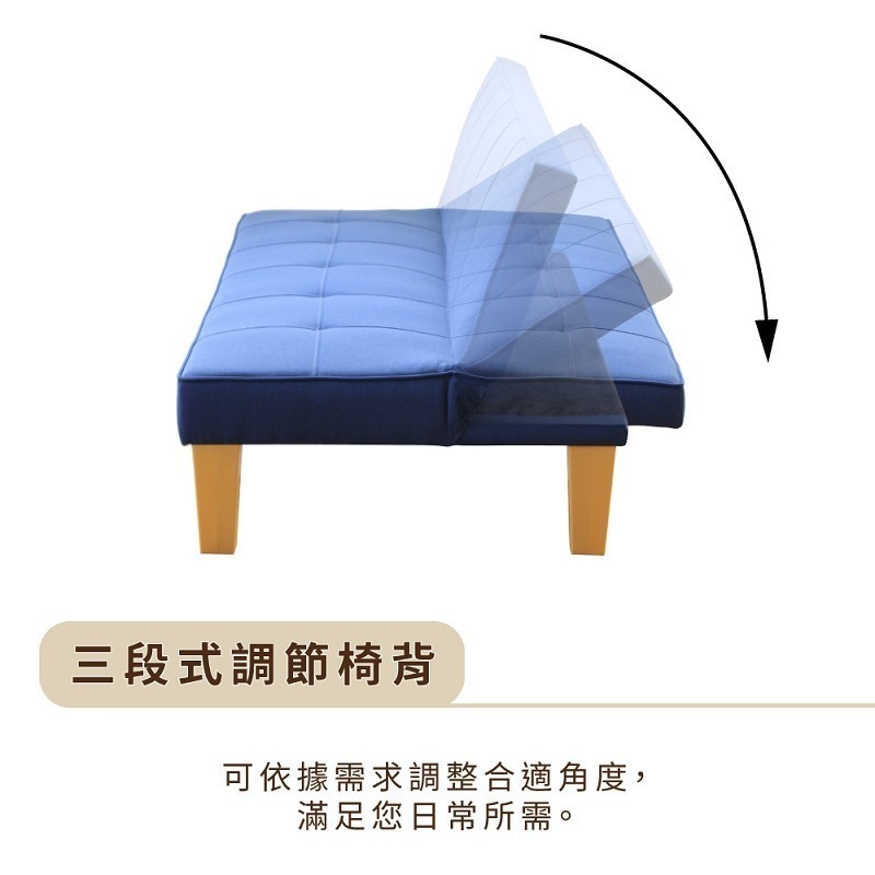 RICHOME CH1021沙發床 雙人沙發 三人座沙發 布沙發 多段式調整 單人床 沙發床椅 | 蝦皮購物