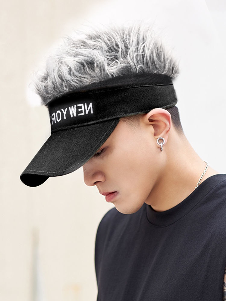 【天行健】潮流假髮帽 假髮棒球帽 棒球青年頭套假髮 潮流鴨舌一體帽 網紅新款帽子 男女嘻哈假髮帽 鴨舌帽 | 蝦皮購物