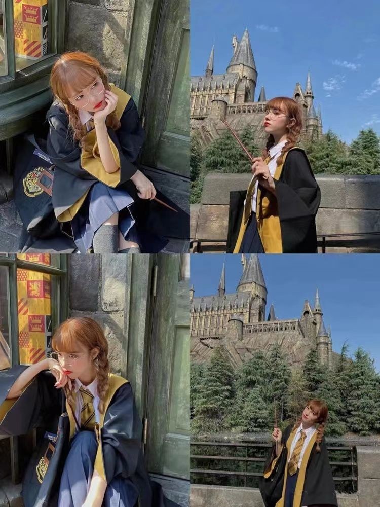 【哈利波特大袖口環球原版袍】哈利波特原袍學院魔法袍巫師袍usj服裝長袍cosplay全套格蘭芬多獅 ZU1U | 蝦皮購物