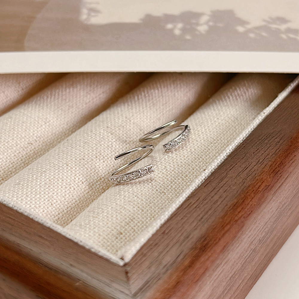 [全純銀.耳環] 微鑽螺旋耳環 (銀色/玫瑰金)【UME】S925純銀耳環/旋轉耳環/全純銀耳環 | 蝦皮購物