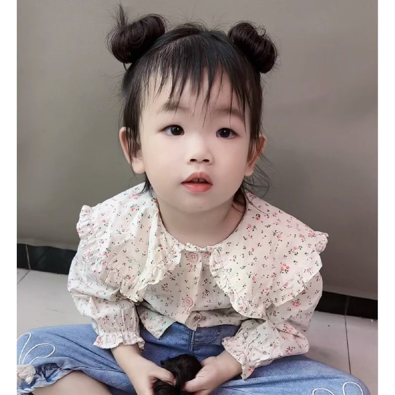 【桃園出貨】寶寶頭飾可愛仿花苞夾子逼真丸子頭髮夾兒童網紅髮卡嬰兒假髮髮飾 NTPG | 蝦皮購物