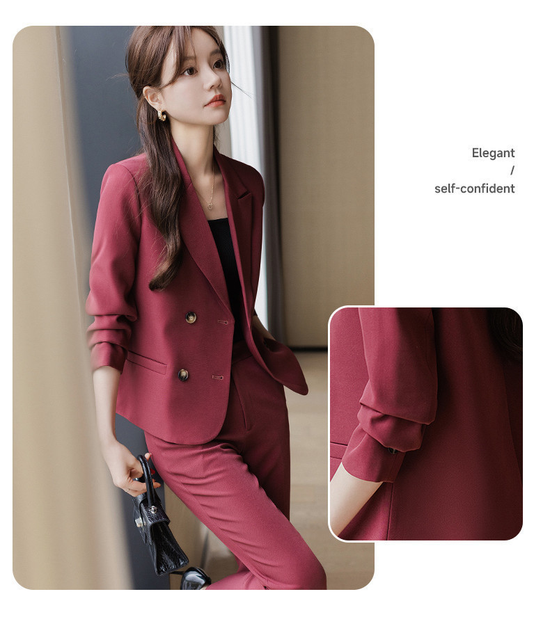 Miguo_重磅推薦 高級感職業西裝套裝女 3色 S-3XL 氣質女神范休閒套裝 小個子炸街穿搭 ol正裝_58687 | 蝦皮購物