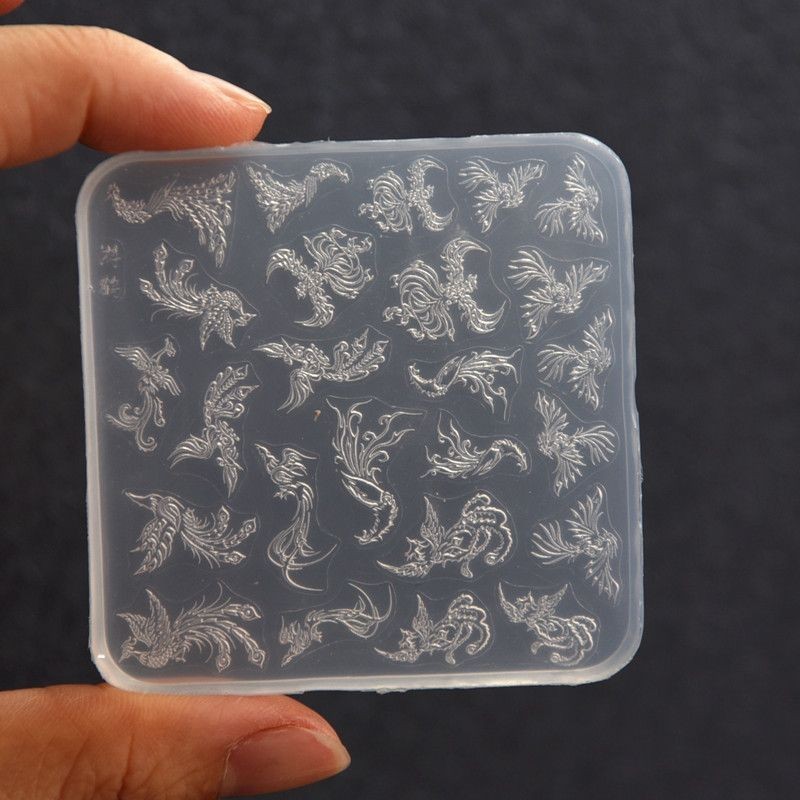 網紅美甲3D浮鵰模具硅膠蝴蝶波西米亞鵰歐式相框圖案蕾絲雪花模具 SOBV | 蝦皮購物