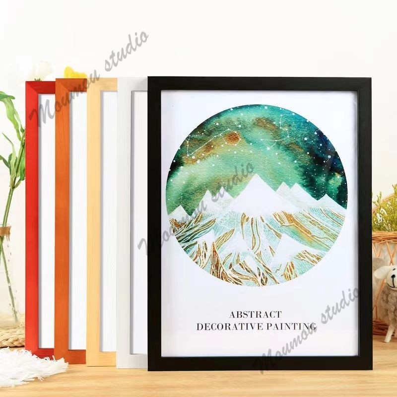 台灣出貨 相框掛墻 16寸20寸拚圖框架 4K八8K開a3A4紙素描畵框 兒童圖畫裝裱框 木質邊框相框 大尺寸照片相框 | 蝦皮購物