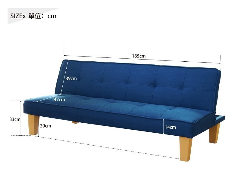 RICHOME CH1021沙發床 雙人沙發 三人座沙發 布沙發 多段式調整 單人床 沙發床椅 | 蝦皮購物