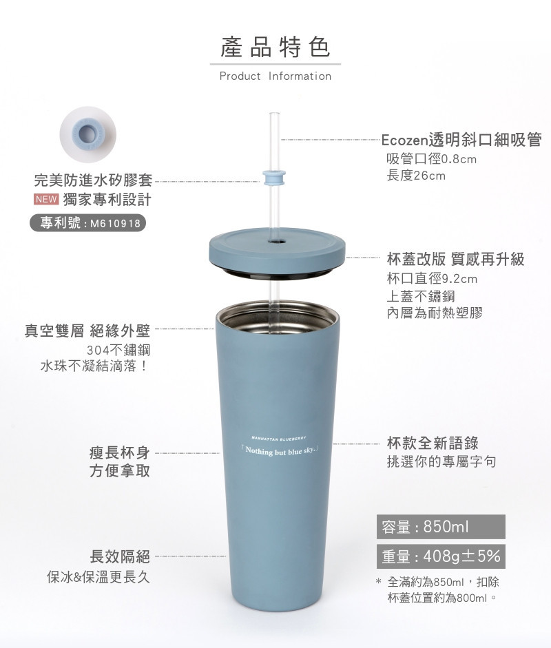 【Oolab 良杯製所】二代莫蘭迪系列不鏽鋼吸管杯(七色) 850ml 大容量 保溫杯 保冷杯 水杯 水壺 手搖 | 蝦皮購物