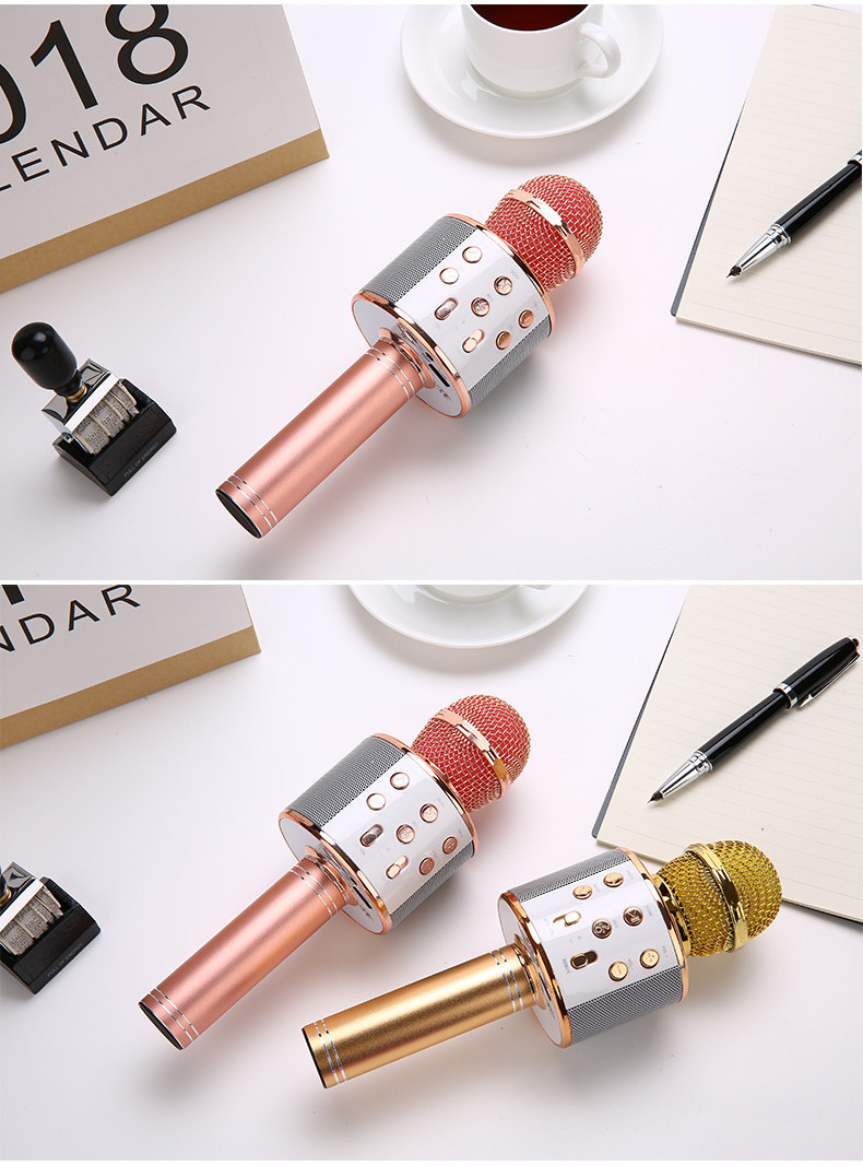 [臺灣出貨🔥+免運]ws858無線藍牙 話筒 手機K歌 電容麥剋風 手機直播聲卡 USB電腦 麥剋風 | 蝦皮購物