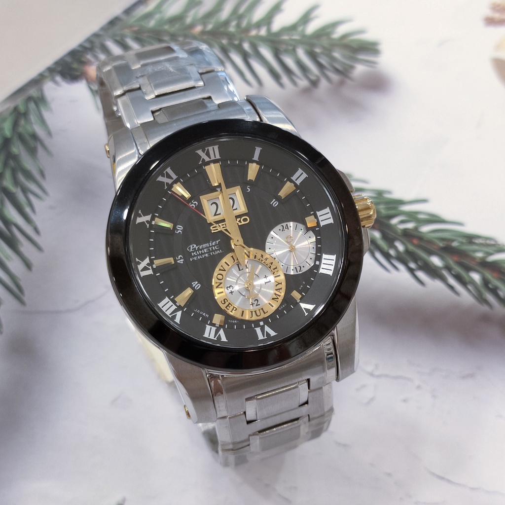 精工SEIKO Premier 人動電能萬年曆錶(SNP129J1)SK010 | 蝦皮購物
