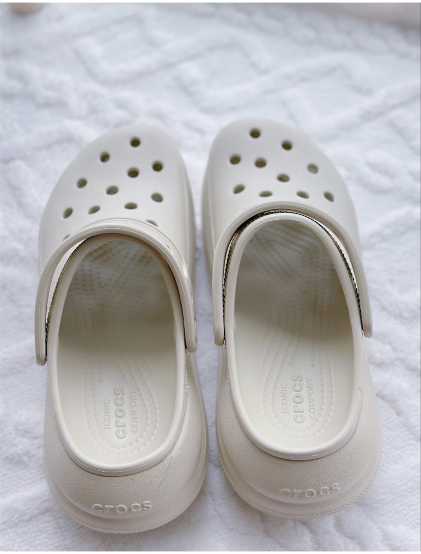 （台現/免運）韓國 crocs classic crush clog 洞洞鞋 泡芙 穆勒鞋 增高 厚底 防水懶人鞋 | 蝦皮購物