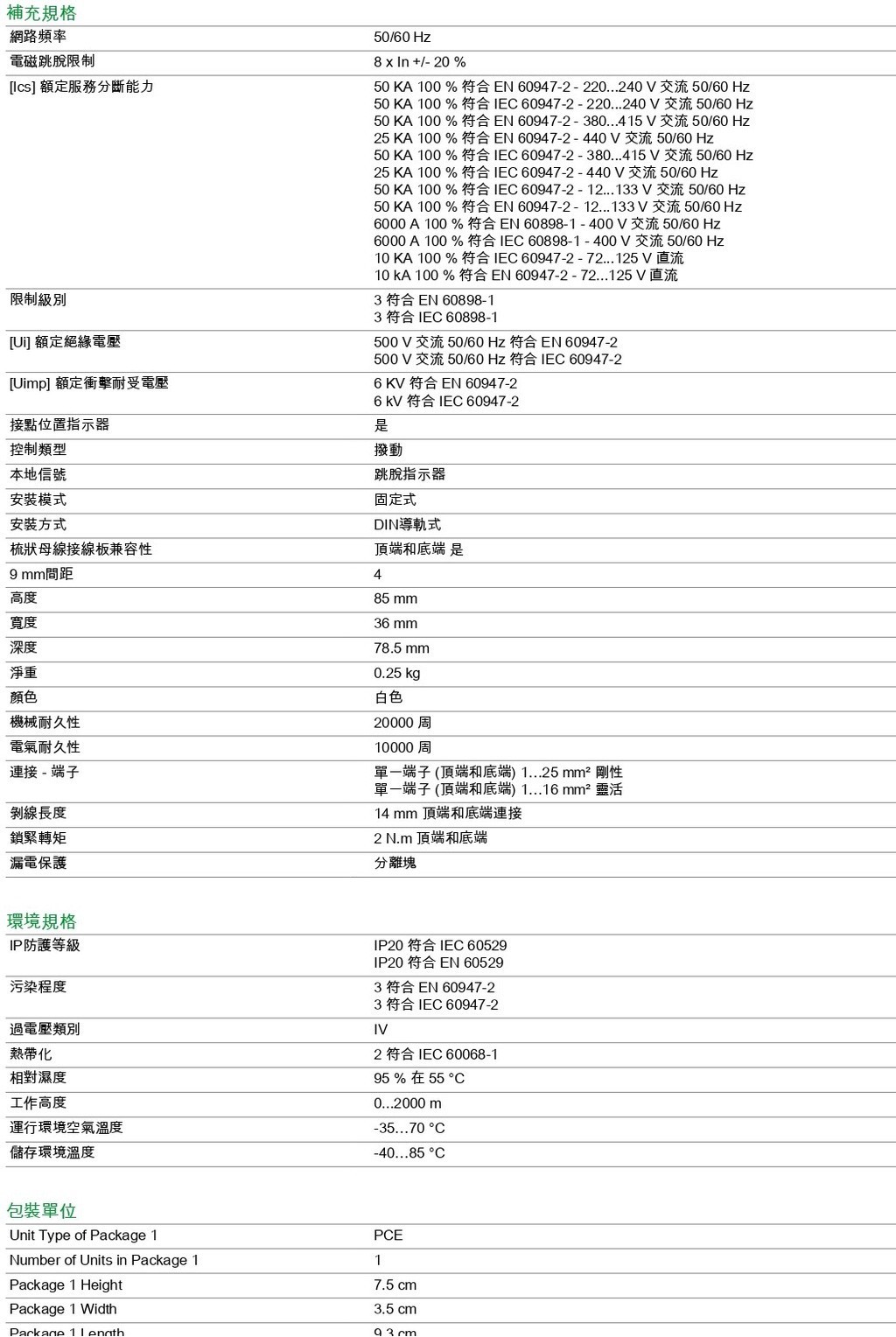 【Schneider Electric施耐德】A9F74204 微型斷路器 Acti9 iC60N 2P 4A C曲線 | 蝦皮購物