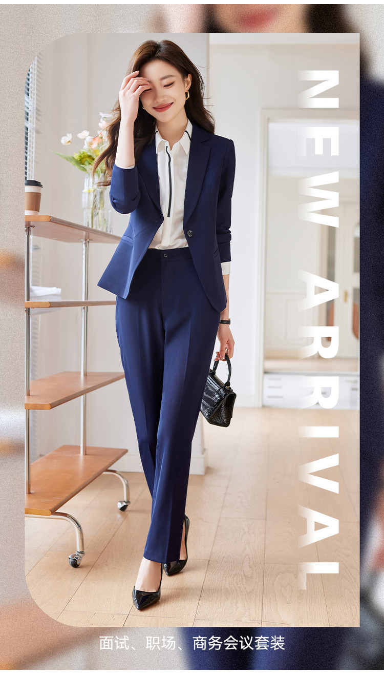 Miguo_黑色西裝套裝女 3色 M-3XL 春秋高端氣質一粒扣長袖面試正裝 小西服外套 工作服_8007 | 蝦皮購物