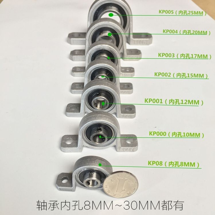 立式軸承座帶軸桿內孔 軸承 立式軸承 帶座軸承 帶軸桿 外球麵 10 12 15 17 20 25 30MM 可配光軸 | 蝦皮購物