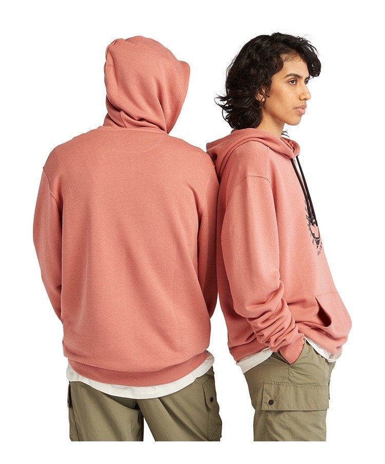Timberland 中性桃心花木色 TENCEL™ X REFIBRA™ 麂皮絨印花圖案連帽大學T|A6QTSDJ1 | 蝦皮購物