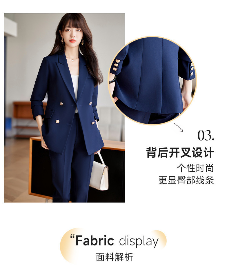 Miguo_藏青色職業套裝 秋冬款 3色 S-4XL 氣質女士ol正裝 上衣高級感小西服外套 大尺碼_A21331 | 蝦皮購物