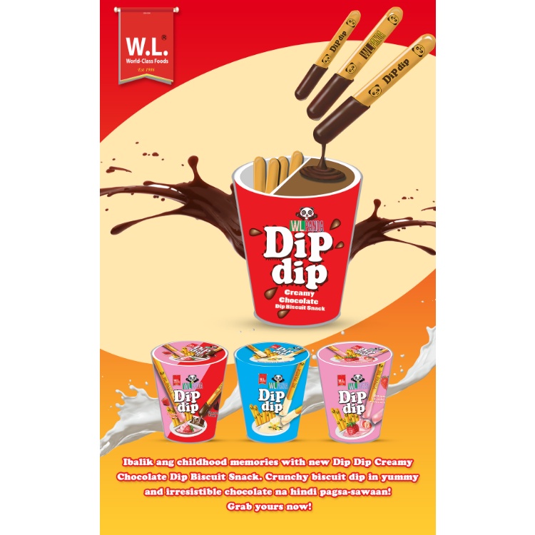 世界GO Dip dip 沾醬巧克力棒餅 30g 巧克力 草莓 香草 樂搖搖沾醬 沾醬餅乾 | 蝦皮購物