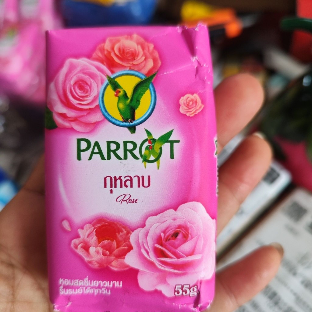 🏆 泰國 鸚鵡本土古老香皂鳥牌PARROT 迷你清潔花香木香肥皂55g | 蝦皮購物
