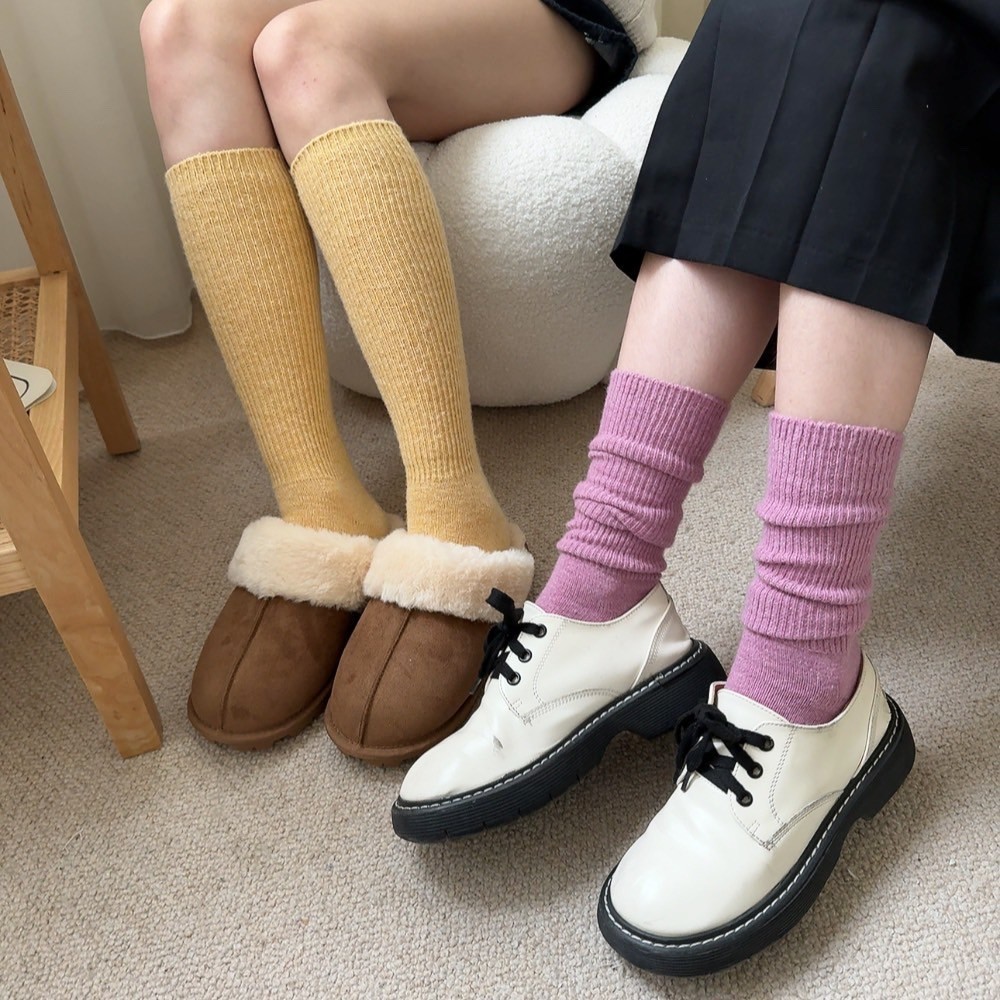 Anyshop韓國襪 正韓素色加長羊毛襪 加長襪 喀什米爾羊毛 睡覺襪 保暖襪 保暖羊毛襪 登山襪 W8803 | 蝦皮購物