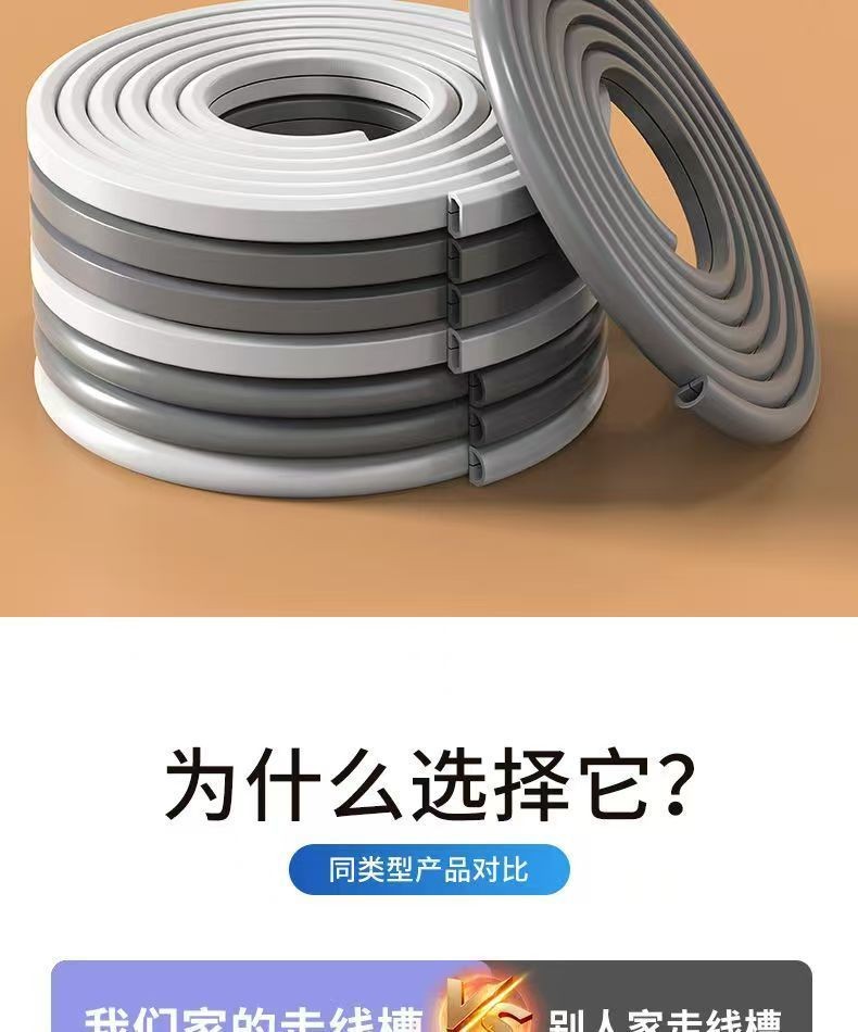 臺灣🚍8H出🉑PVC綫槽明裝電綫軟走地麵家用遮擋明綫隱形神器裝飾網綫自粘綫槽 裝飾網線 電線槽 壓線條 電線固定器 電線 | 蝦皮購物